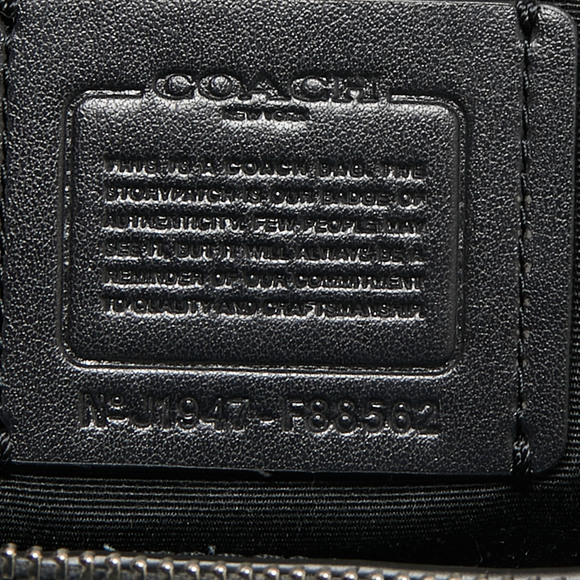 Coach | Bags | Coach Black Floral Print Coated Canvas And Leather Mini ...